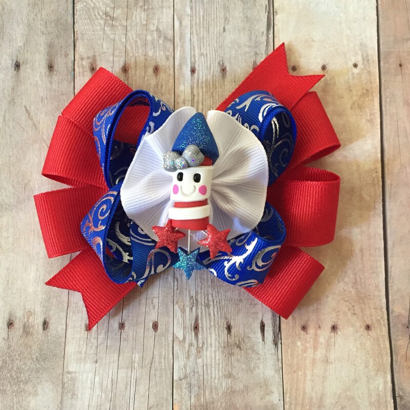 4th of July Hair Bow - Etsy