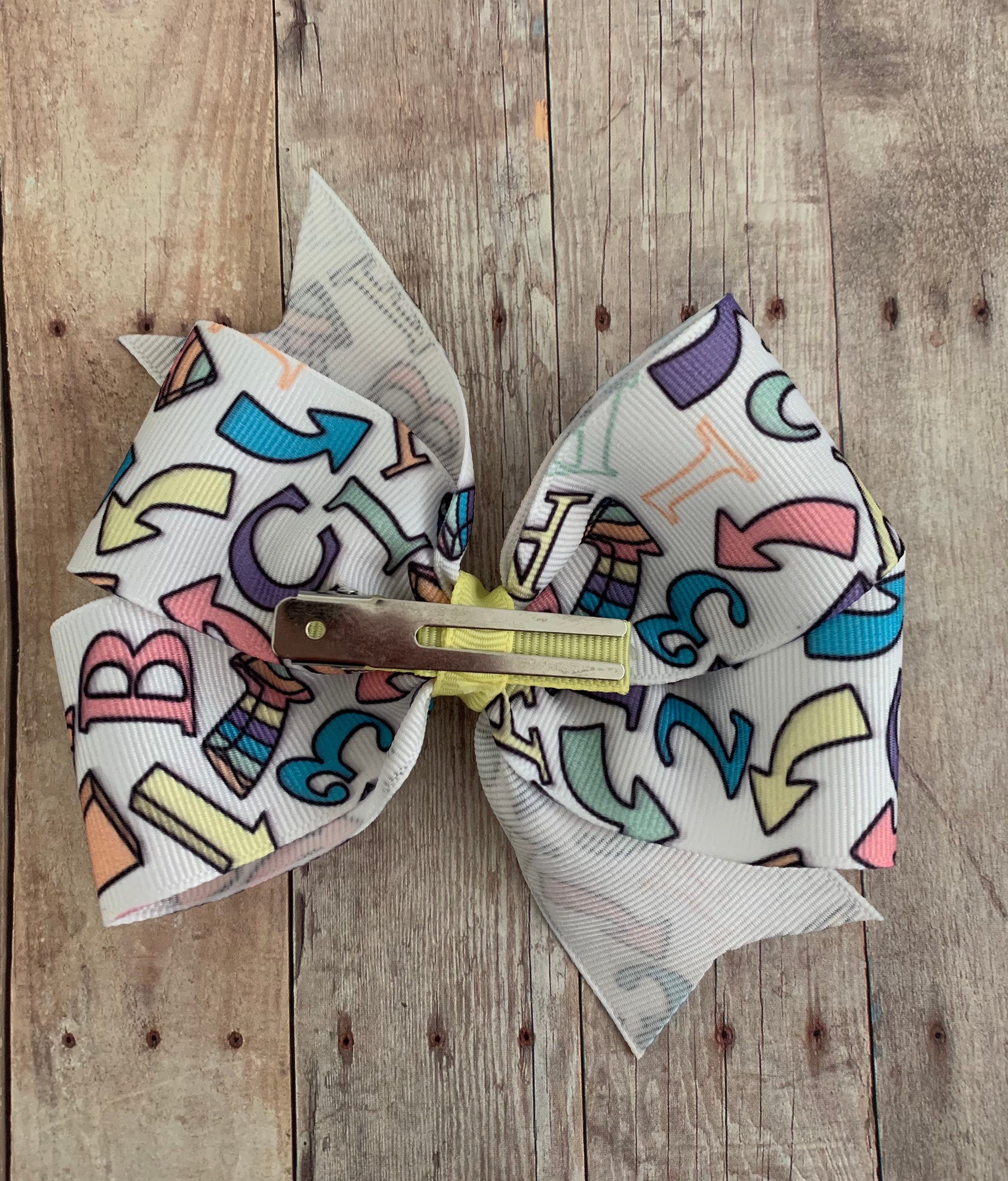 ABC Bow School Bow Kindergarten Hair Bow | Etsy