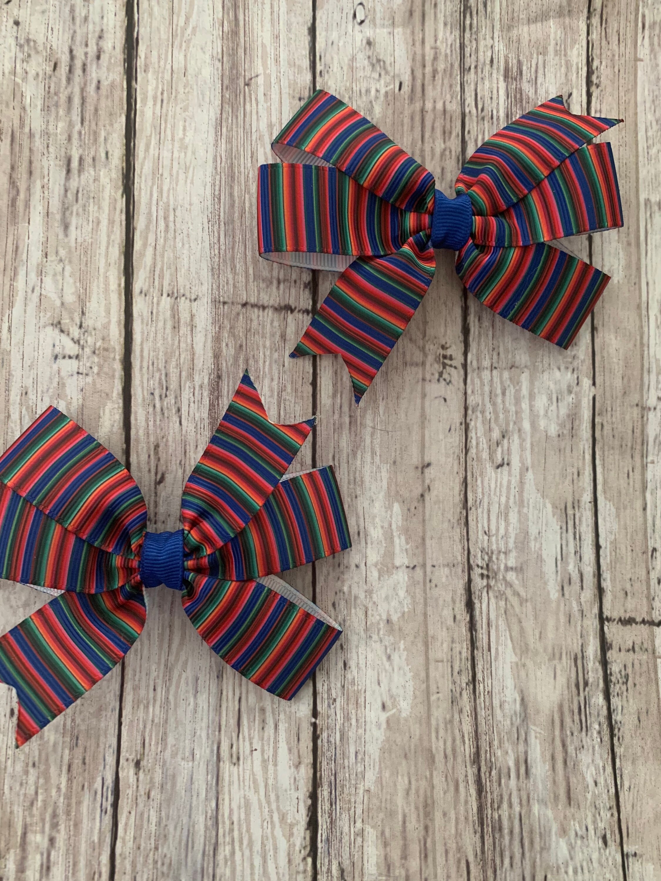 Serape Bow Sarape Bow Mexican Inspired Pinwheel Bow Fiesta | Etsy