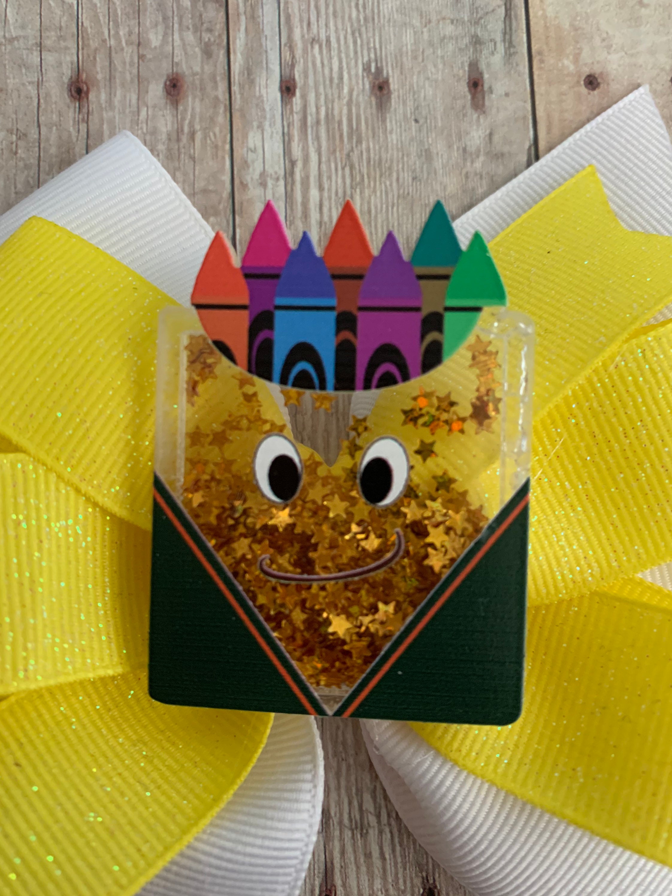 School Bow, Kindergarten Bow, Crayon Bow, Back to School Bow, School ...