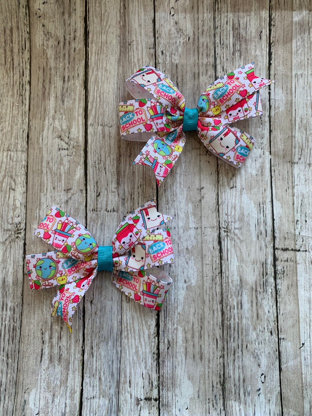 Back to School Bow Set, Preschool Bows, Kindergarten Bows, School Bows ...