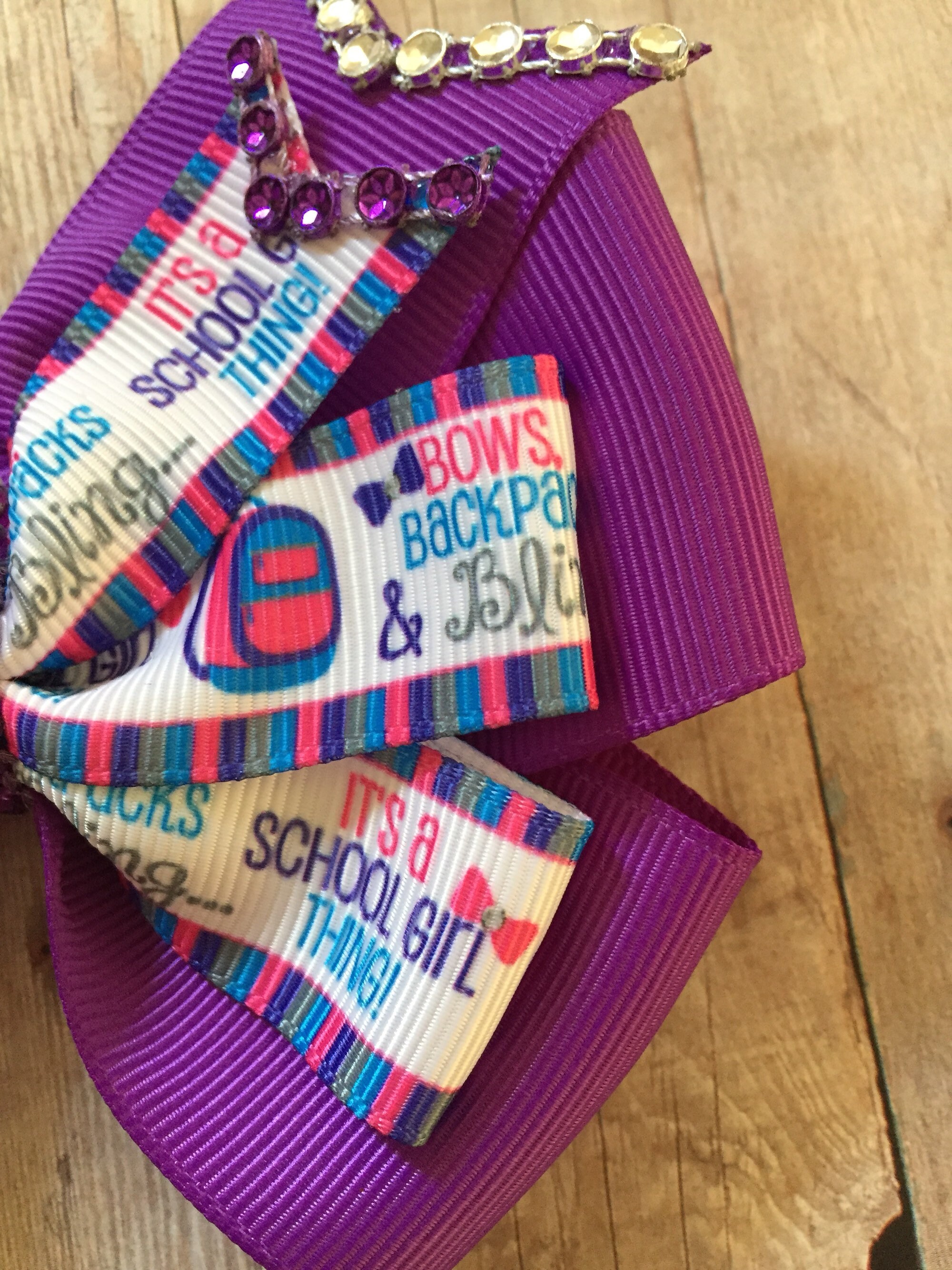 Bows Backpacks and Bling Pinwheel Bows School Bow | Etsy