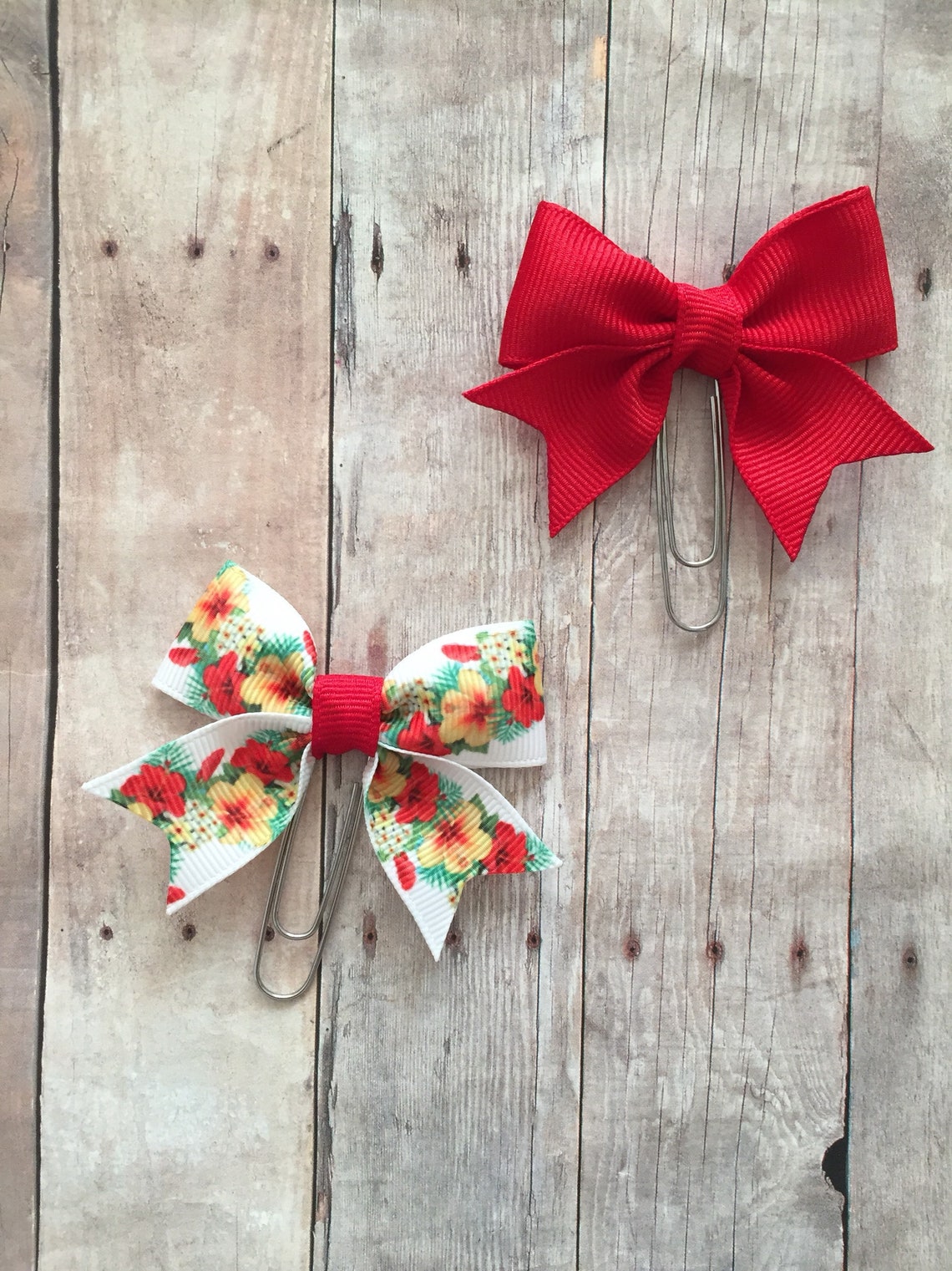 Hibiscus Flower Bookmark Bow Bookmark Bow Paperclip Bow | Etsy