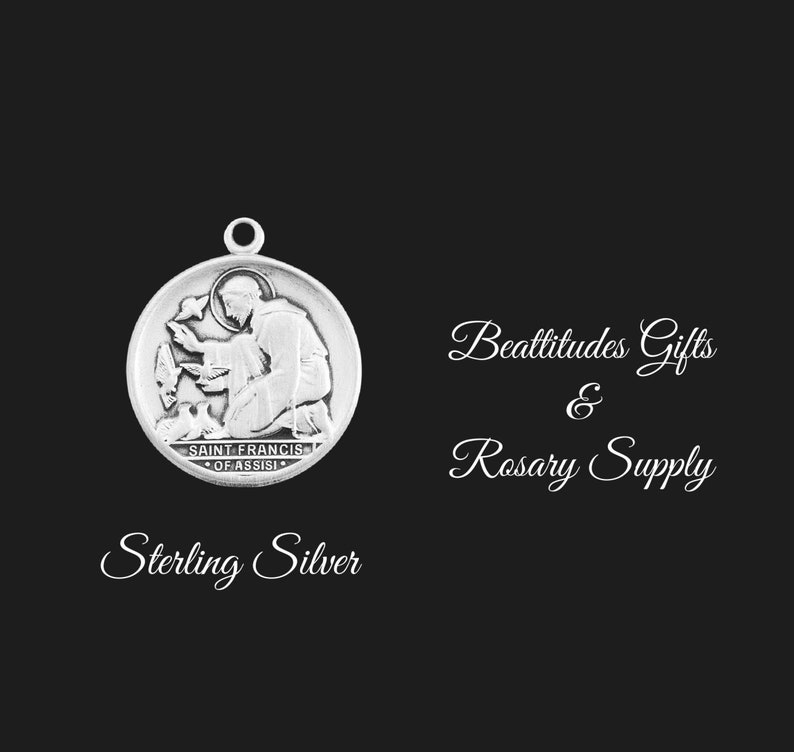 Saint Francis of Assisi With Birds Round Sterling Silver Medal - Etsy