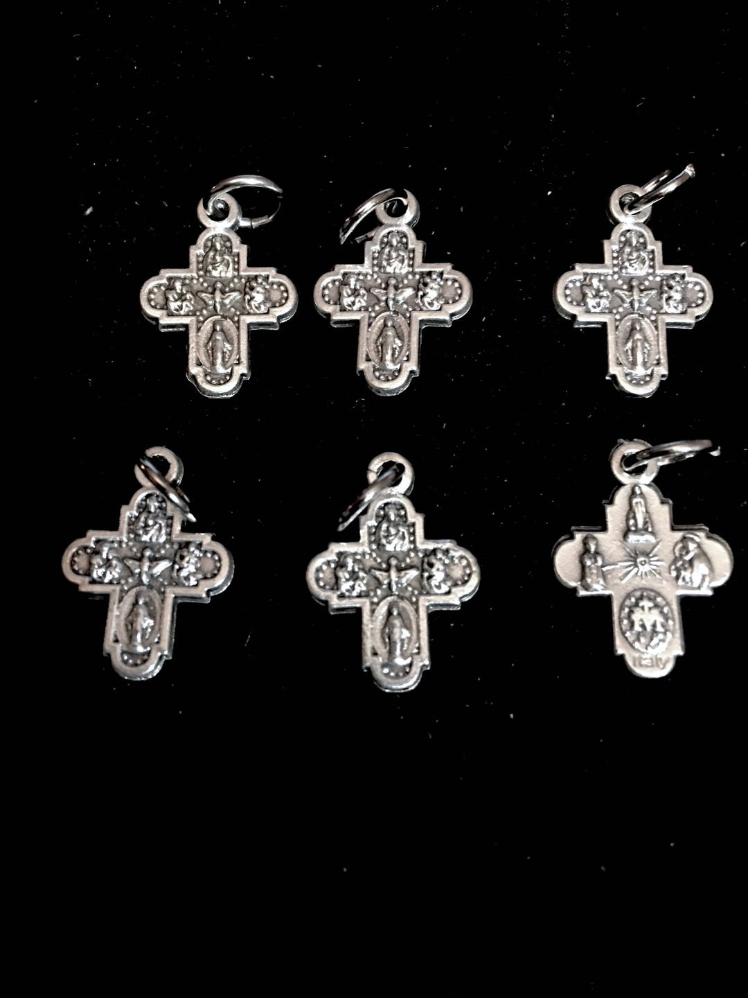 Jesus 4 Way Cross Double Sided Miraculous Medal Dark Accents EXTRA ...
