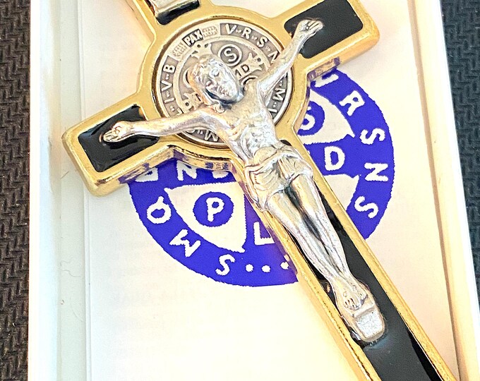 Jesus Crucifix Large Gold and Silver Cross 3 Inch Tall Rosary Cross - Etsy