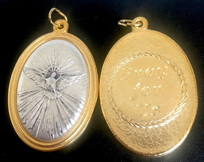 Holy Spirit Dove Confirmation Premium Medal Pray for Us Set of 2 ...