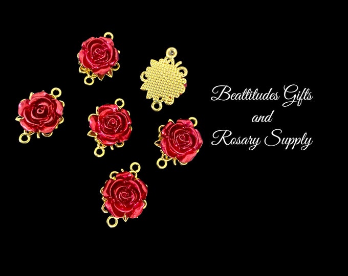 ROSES FOR MARY Rose Connectors for Rosary or Jewelry Making - Etsy