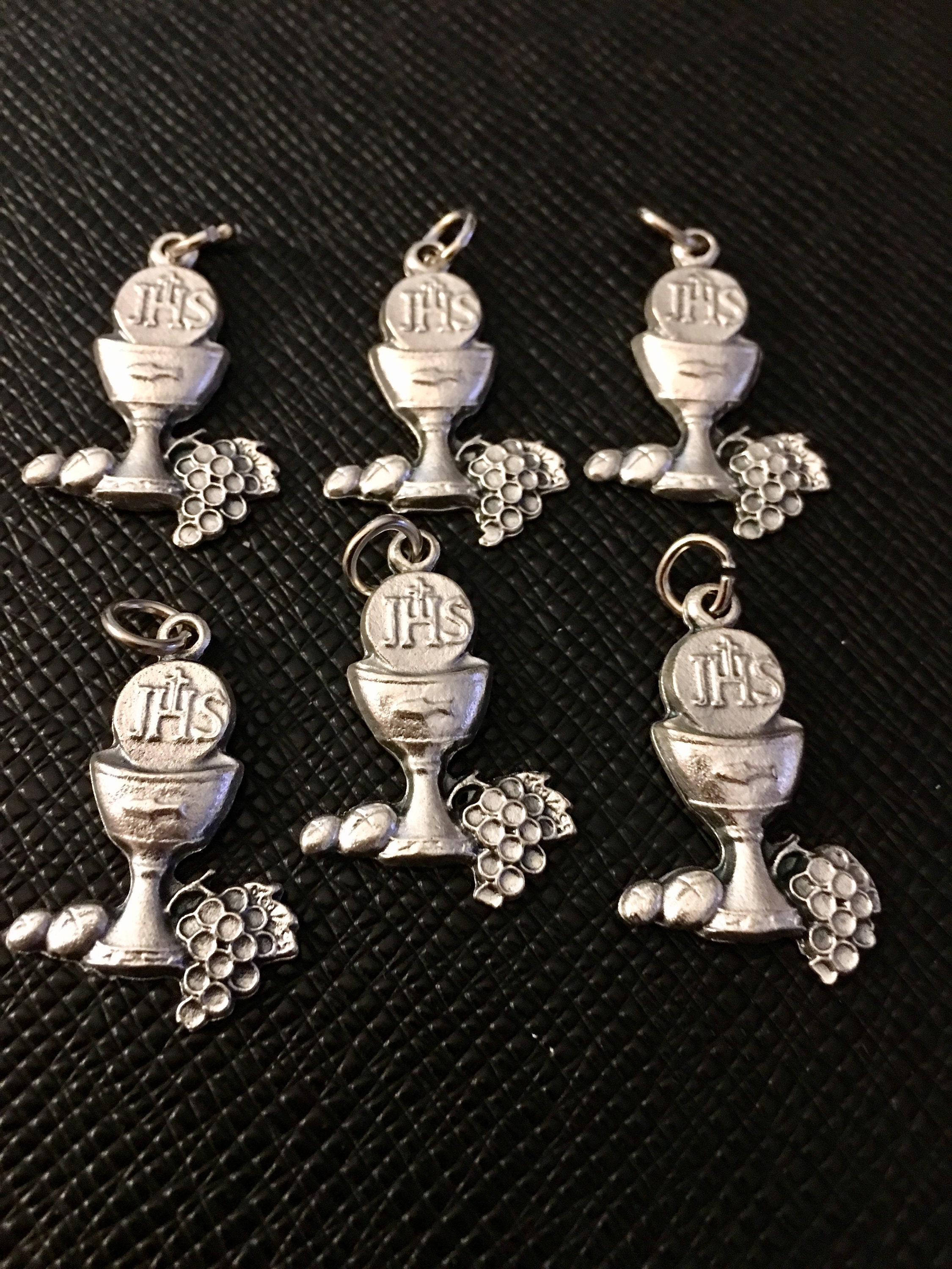 IHS Communion Communion Chalice Medal Charms for Rosary or Bracelet Lot ...