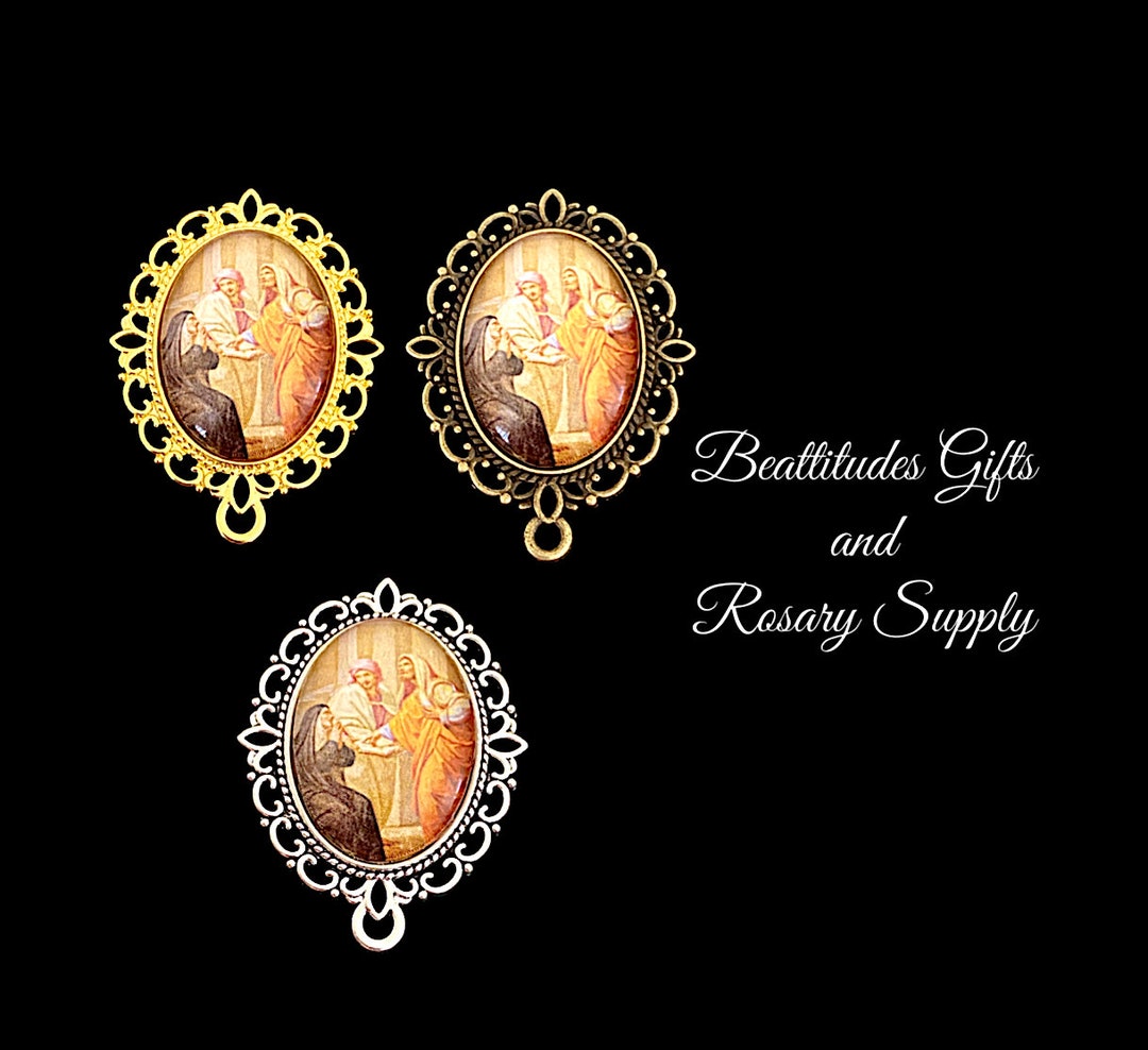 Saint Monica and Saint Augustine Rosary Centerpiece Connector Center ...
