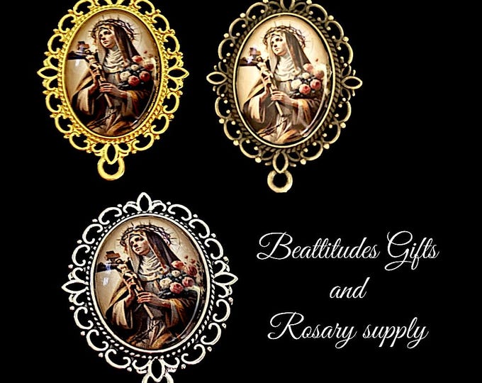 Saint Rose of Lima | Rose Quartz | Handmade | Solid Bronze | Wire ...