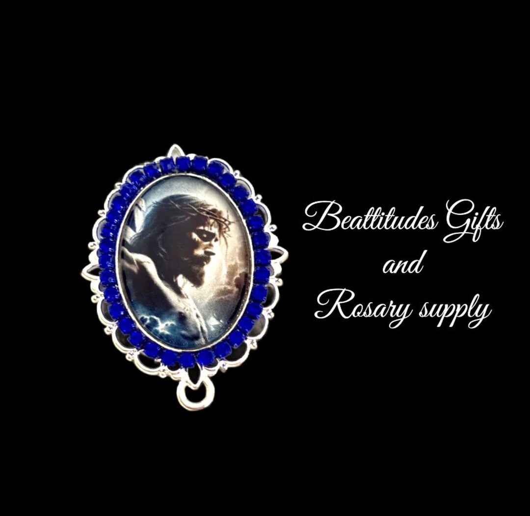 Jesus Face Head of Christ Easter Center RHINESTONE Centerpiece ...