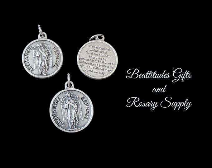 Archangel Raphael Prayer Medal Healing Medals God Heals Angel ANGEL FOR ...