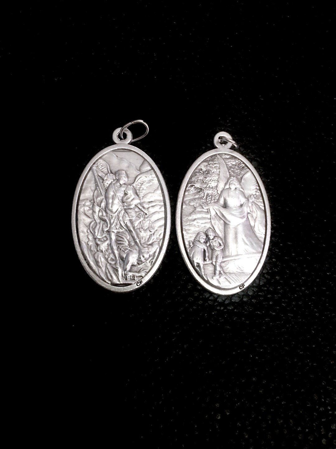 SAINT MICHAEL With Guardian Angel Large Medals Set of 2 Medals Large ...