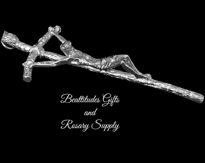 PRIVATE SALE Only for Mama Vamp JESUS Large Crucifix Silver Tone 5 Inch ...