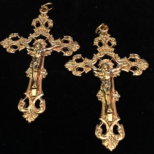 Lot of 3 Jesus Red Enamel Crucifix Rosary Cross Made in ITALY - Etsy