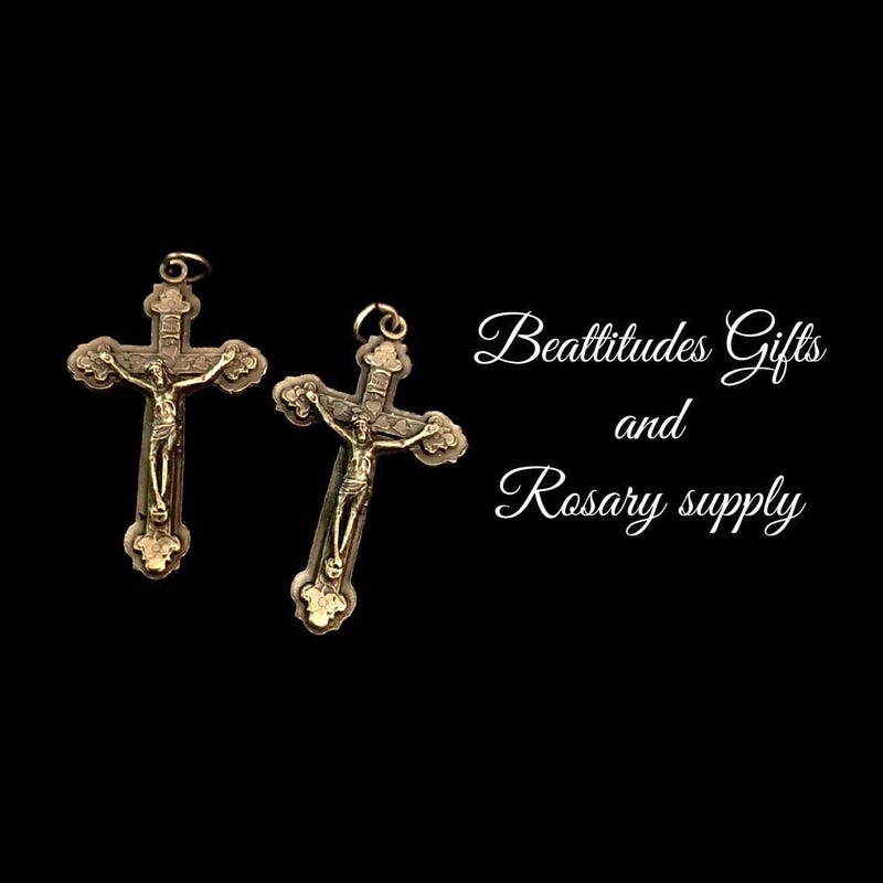 Bronze Black Crucifix - Etsy