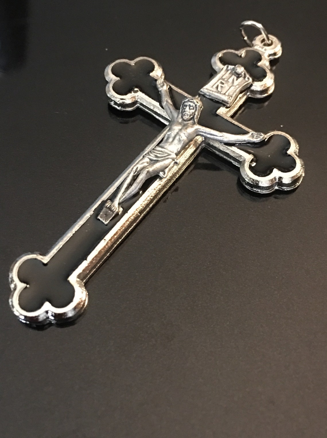 Large Nuns Style Crucifix Large Black Cross for Rosary or as Pectoral ...