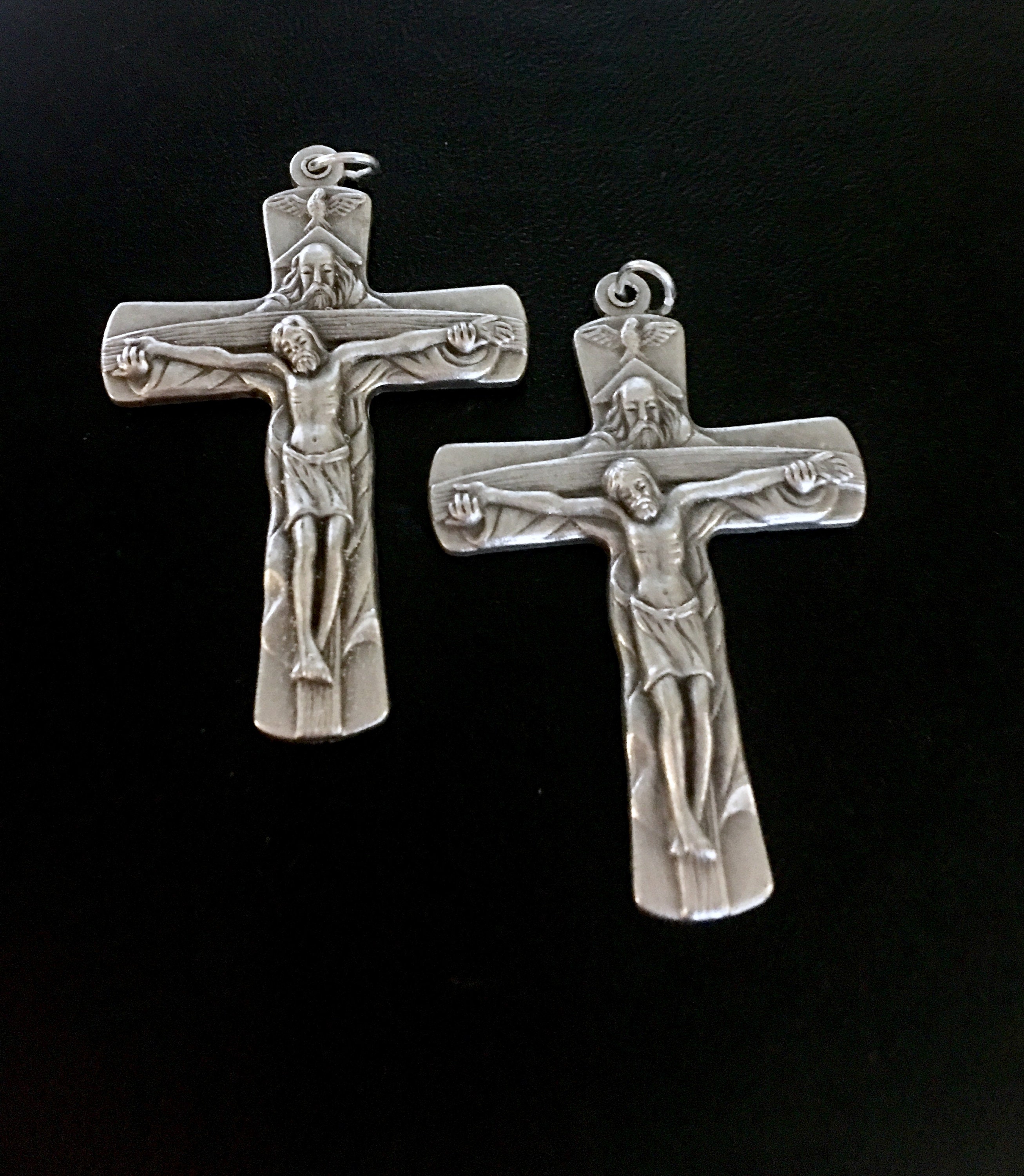 Trinity Jesus God and Holy Spirit Crucifix Set of 2 Medium - Etsy
