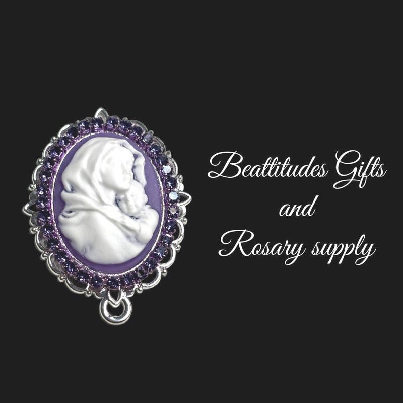 Lavender Crucifix Necklace - Etsy