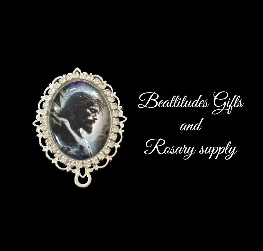 Jesus Face Head of Christ Easter Center RHINESTONE Centerpiece ...