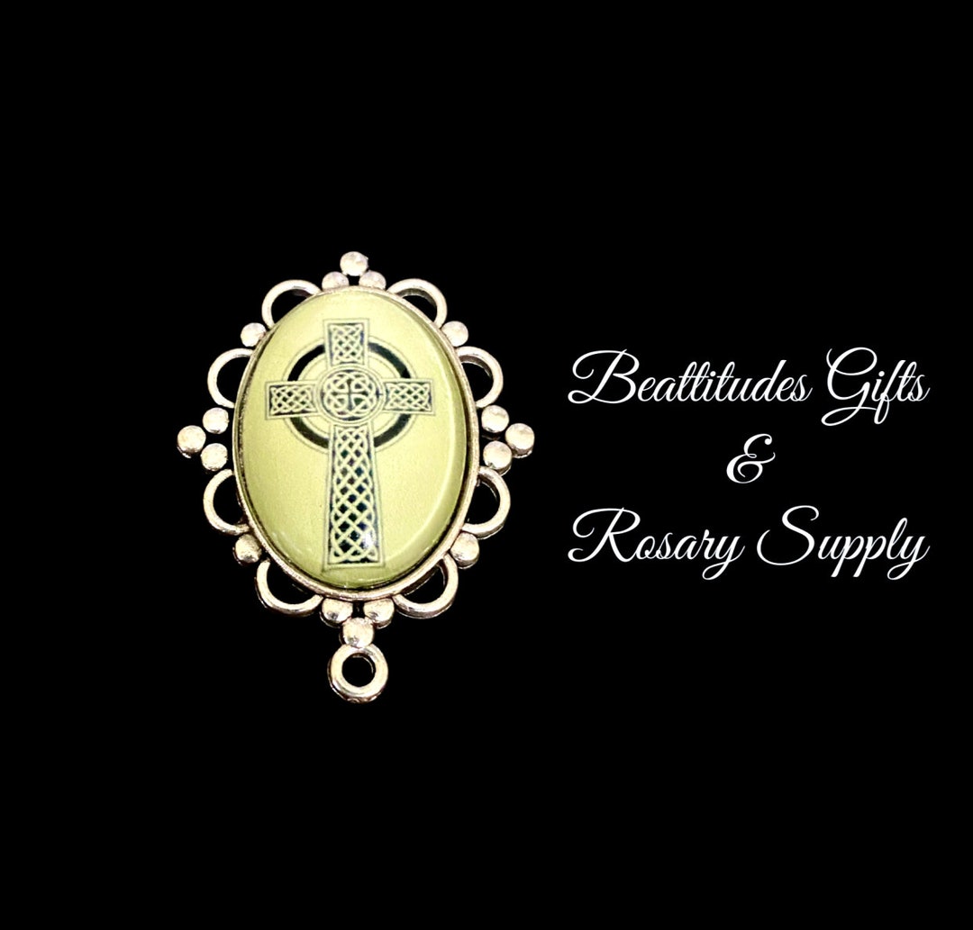 Jesus Cross Irish Rosary Centerpiece Center Piece 1 1/4 Inch Large ...