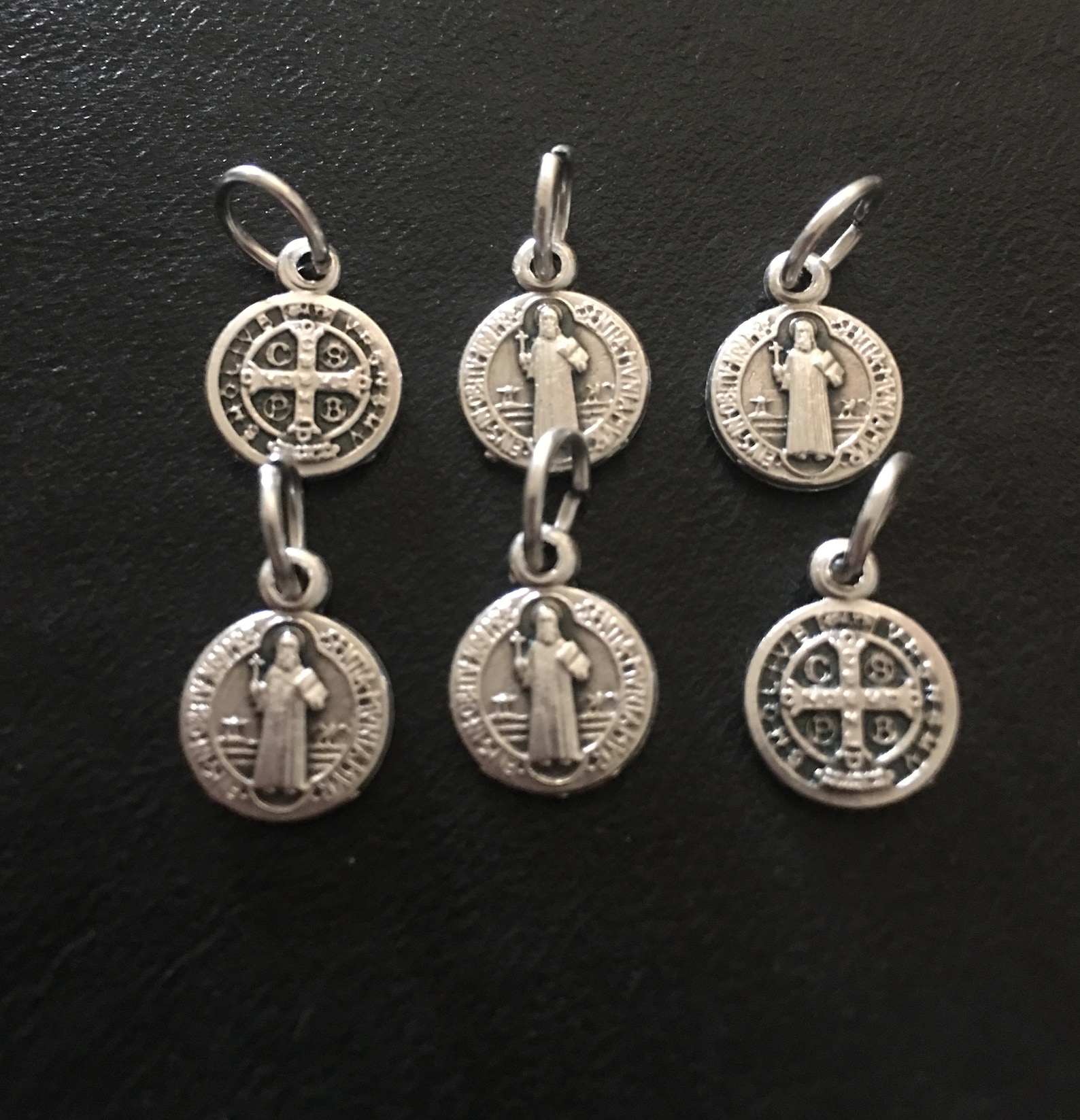 SAINT BENEDICT Ex Small Medals Double Sided Charm Protection St. Mystic ...