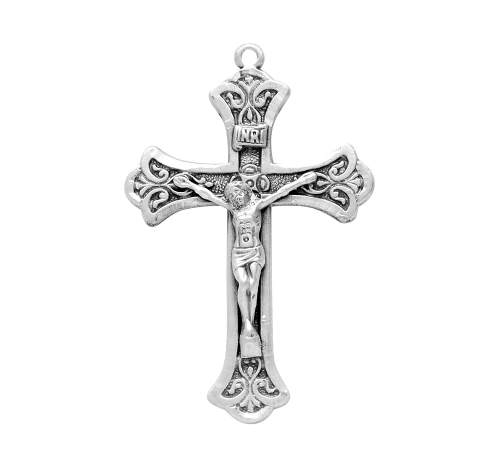 Sterling Silver Ornate Crucifix Rosary Cross Or Pendant Made | Etsy Sterling Silver Ornate Crucifix Rosary Cross Or Pendant Made | Etsy