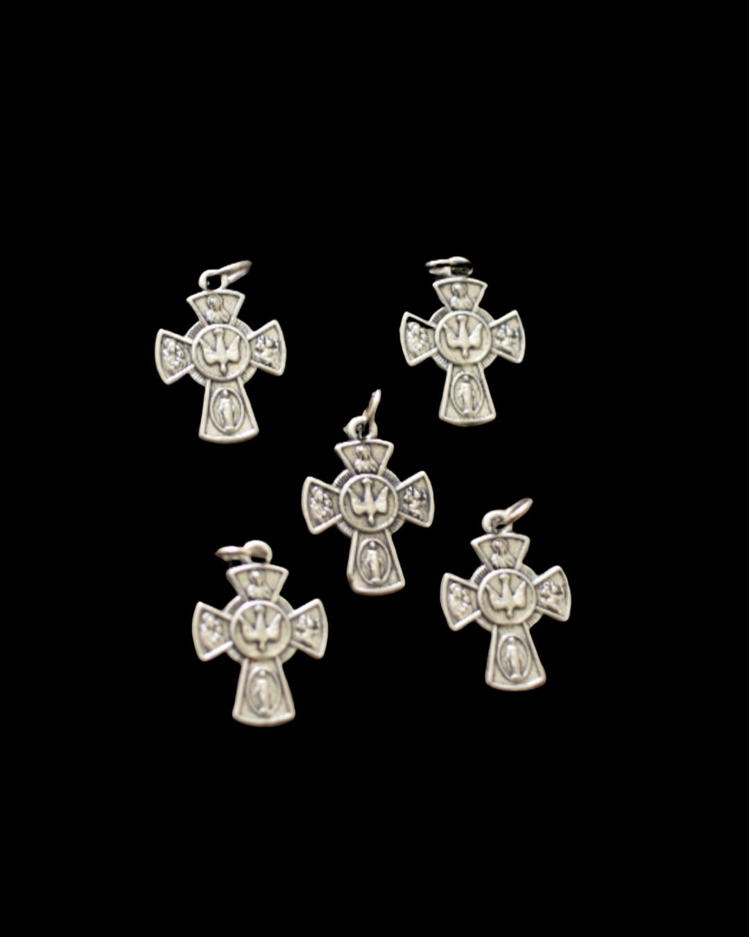 Holy Spirit Four Way Cross Double Sided Confirmation Medal - Etsy
