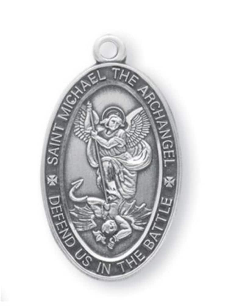 Saint Michael Sterling Silver Medal Pendant Catholic Charm - Etsy Saint Michael Sterling Silver Medal Pendant Catholic Charm - Etsy