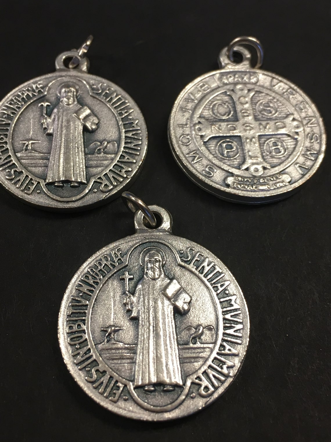 Saint Benedict Double Sided Medal Set of 3 Medals for Pendant | Etsy