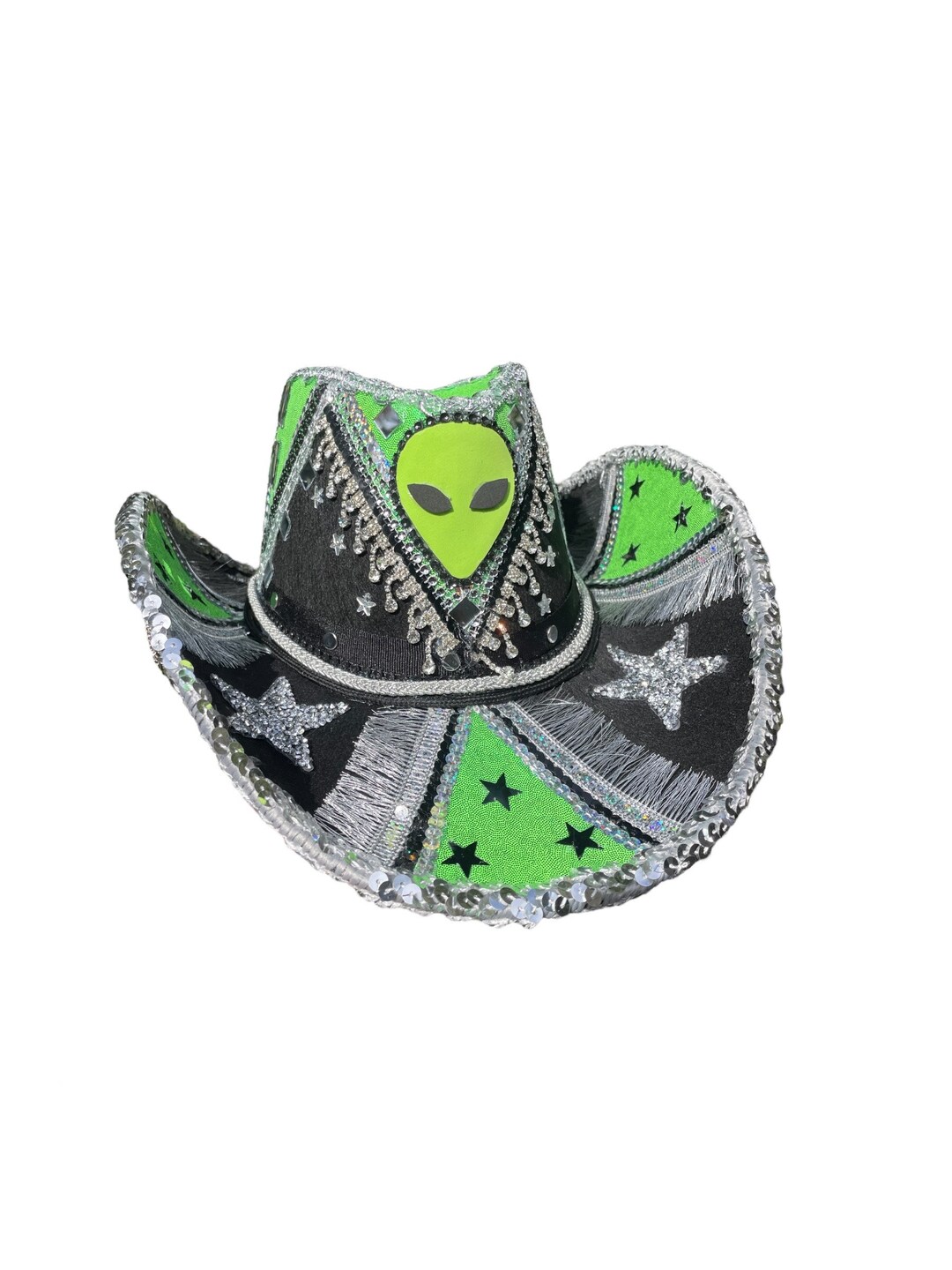 Space Cowgirl Alien Hat made to Order Item: Featuring Lime - Etsy