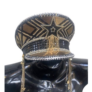 Celestial Stargazer Bronze and Black Captain's Hat made to Order Item ...