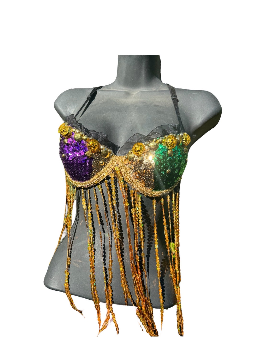 Mardi Party Disco Bra Top made to Order Item: Fat Tuesday Theme With ...