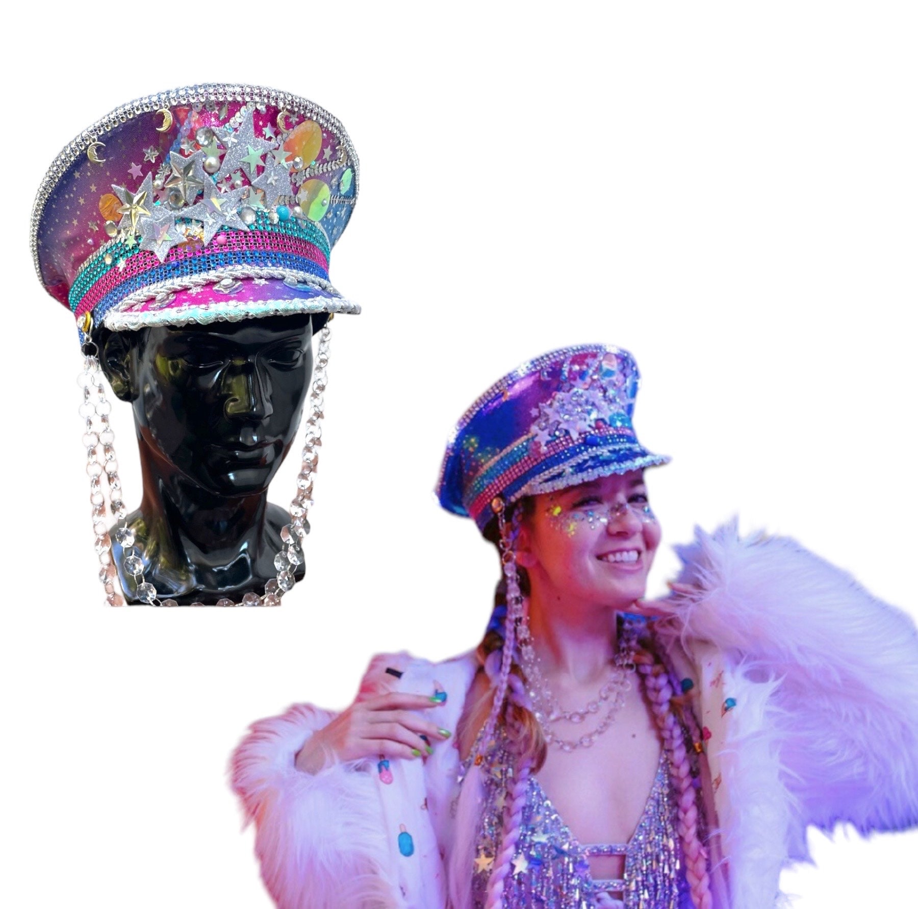 Supernova Stardust Captain's Hat (made to Order Item): Mardi Gras 2026 ...