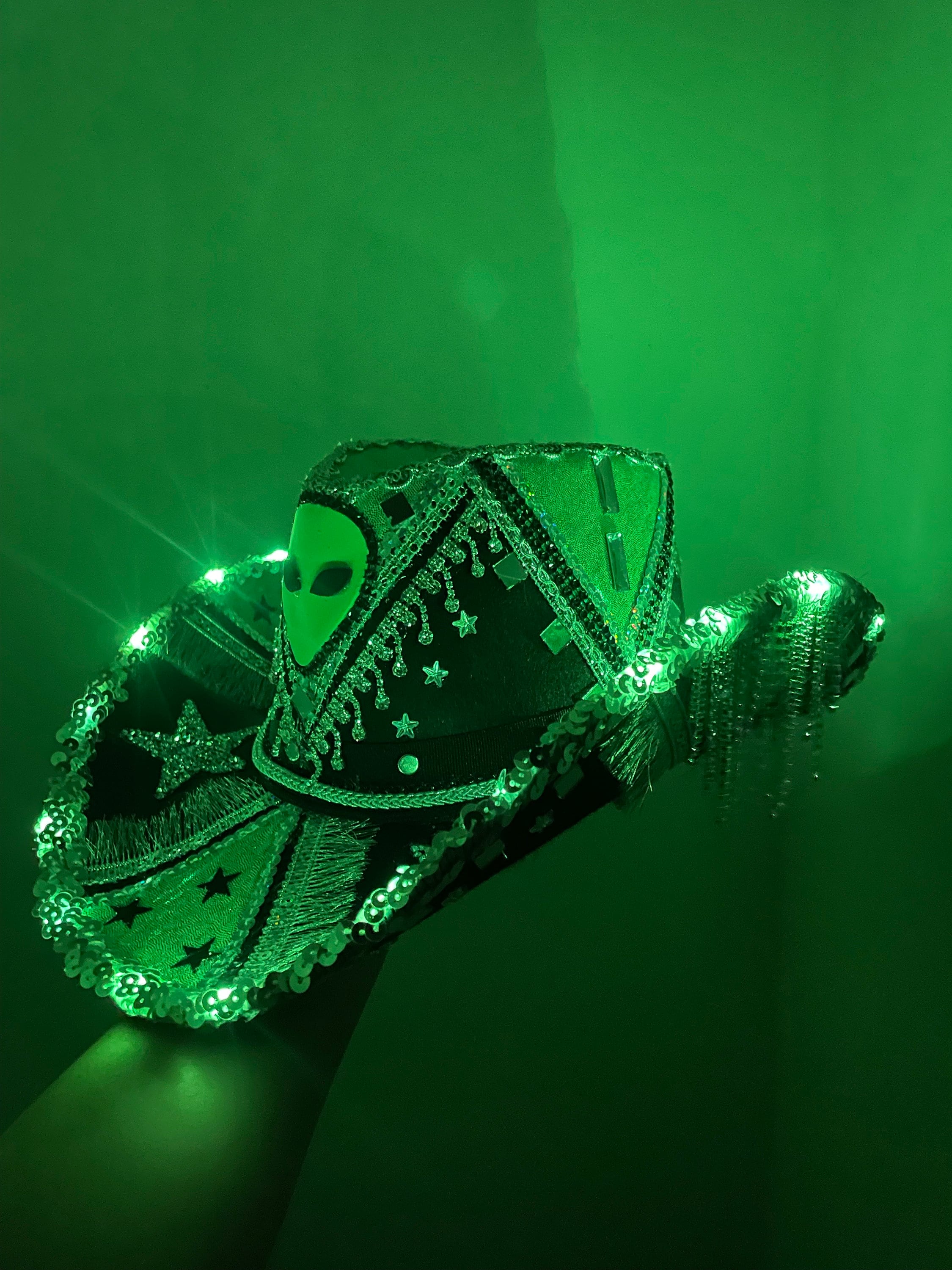 Space Cowgirl Alien Hat (made to Order Item) | Festival Outfit | Cowboy ...