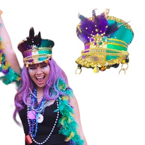 Mardi Gras Captain's Hat made to Order Item: Featuring Iconic Fat ...