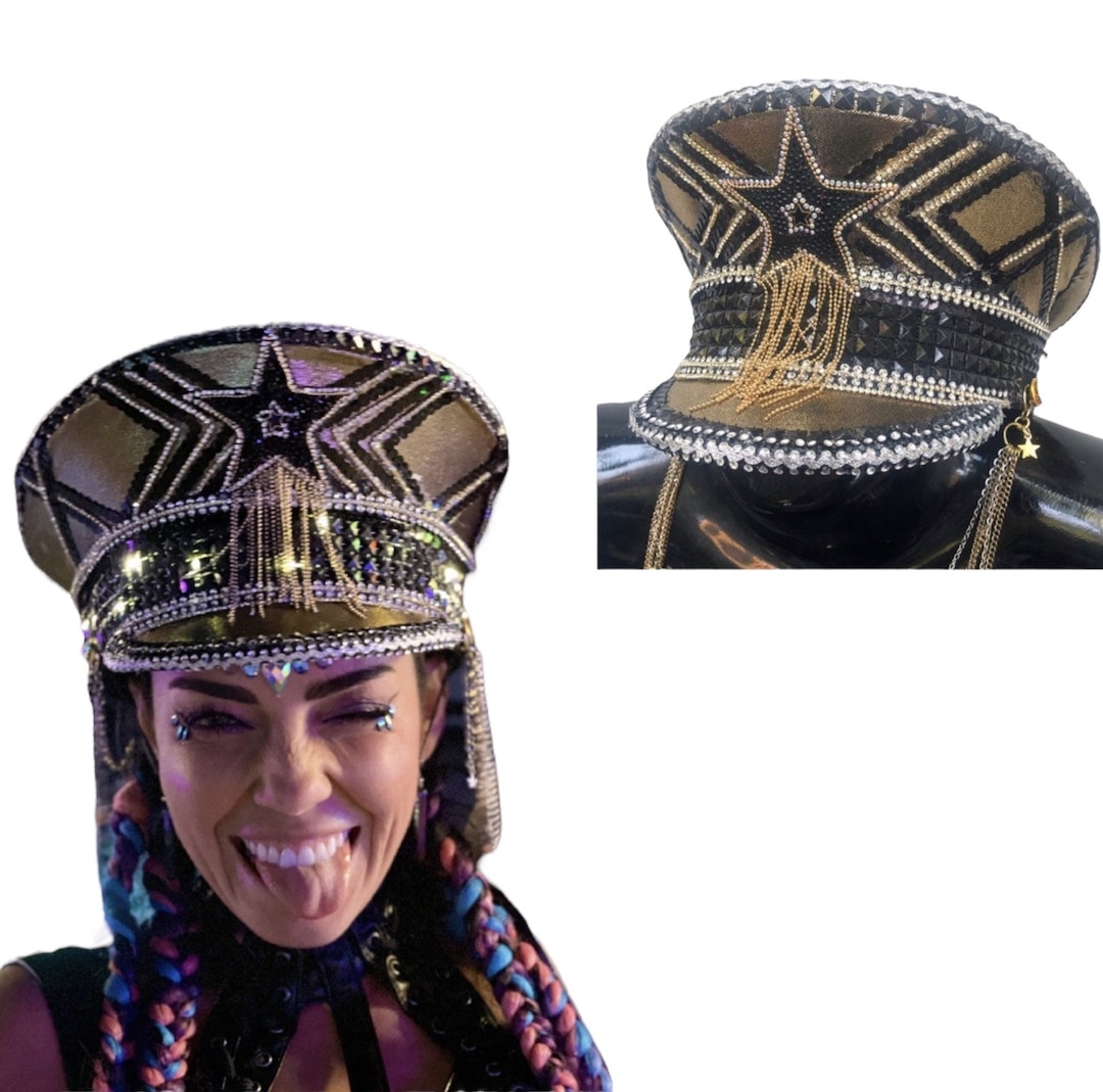 Celestial Stargazer Bronze and Black Captain's Hat made to Order Item ...