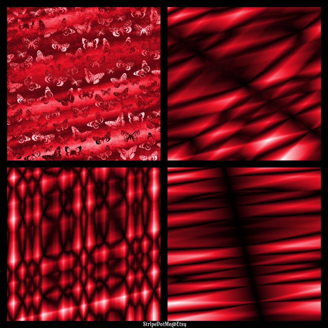 Red Digital Paper Pack Red Scrapbook Paper, Geometric Paper, Decoupage ...