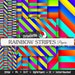 Rainbow Stripe Digital Papers Pack Horizontal Diagonal Bright ...