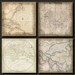 Vintage Maps Digital Paper 12 Designs Europe, Asia, Africa, America ...