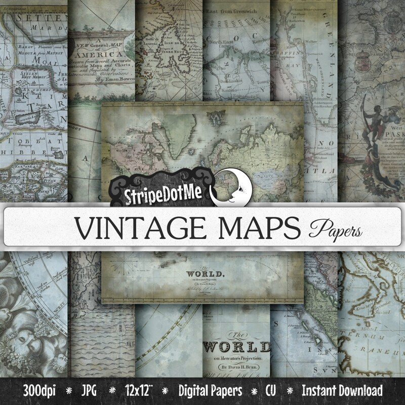 Distressed Map - Etsy