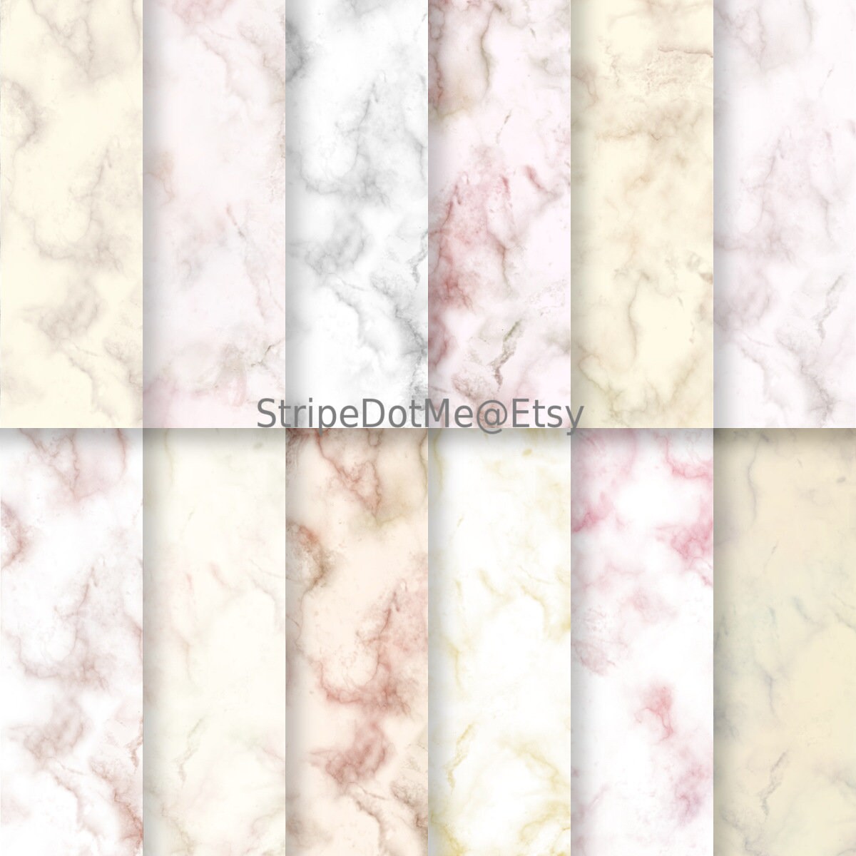 SEAMLESS Marble Digital Paper - Rose Gold Seamless Pattern, Printable ...