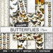 Butterflies Digital Paper Pack Floral Spring Summer Polka Dots Stripes ...