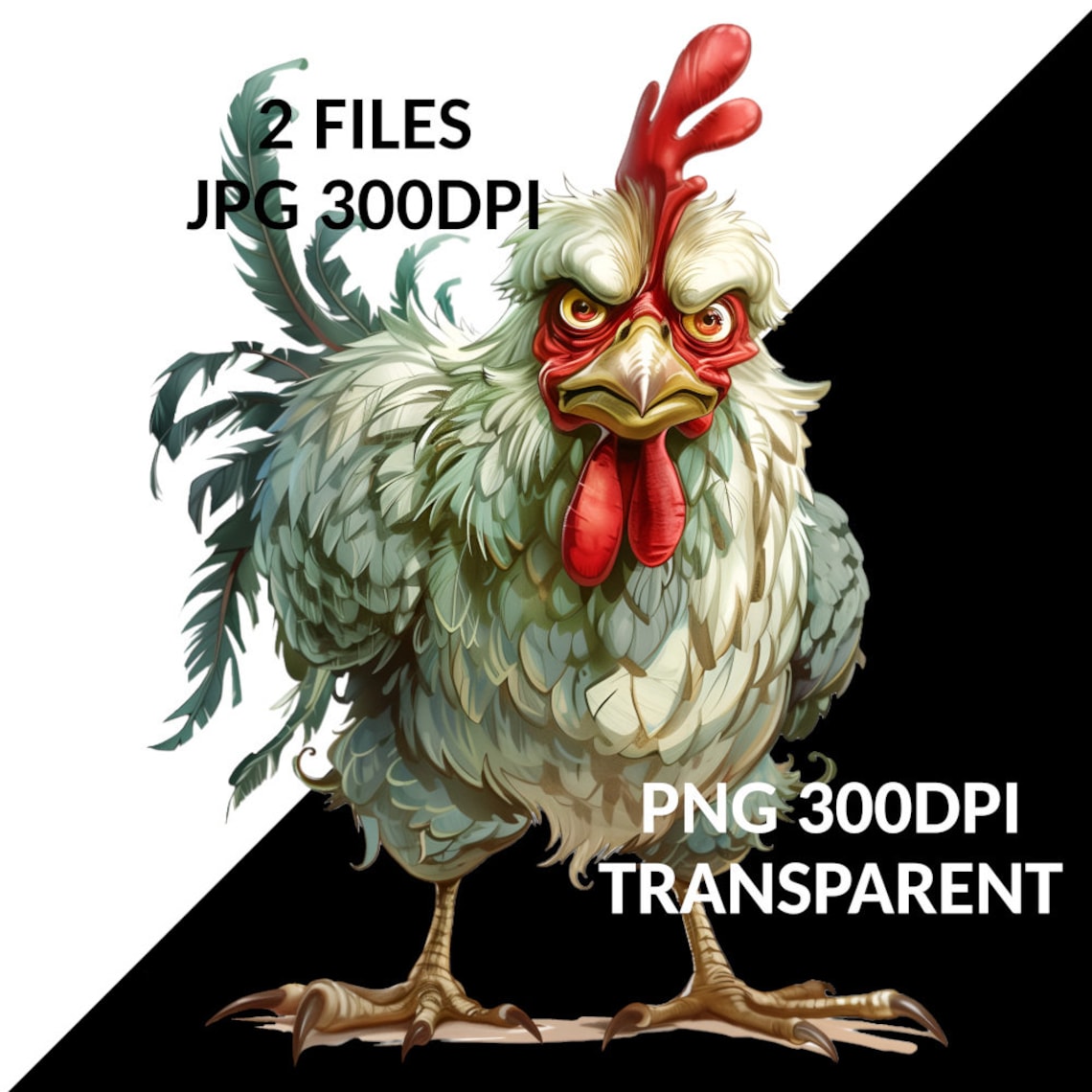 Funny Chicken Clipart, Chicken PNG, Angry Chicken PNG, Transparent PNG ...