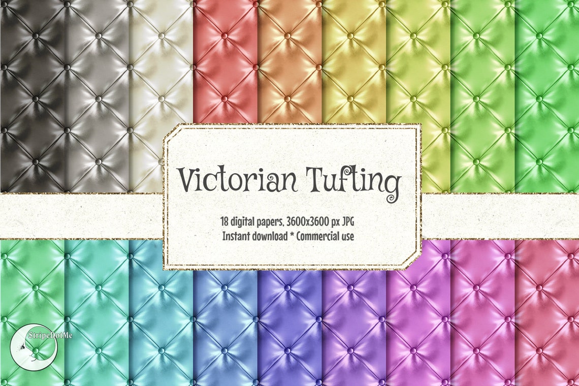 Leather Digital Paper Pack - Tufted Digital Paper Textures, Upholstery ...