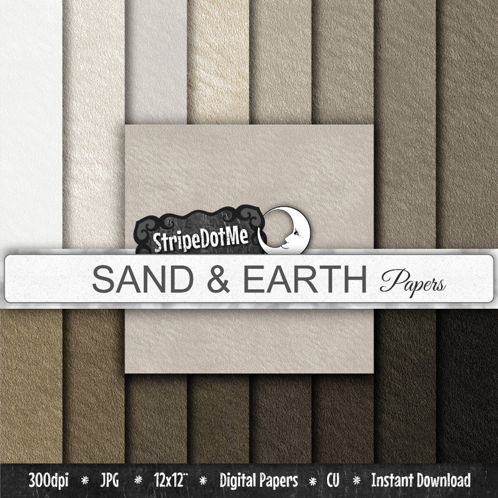 Digital Paper, Sand Digital Paper, Earth Tones Paper, Sand Digital ...