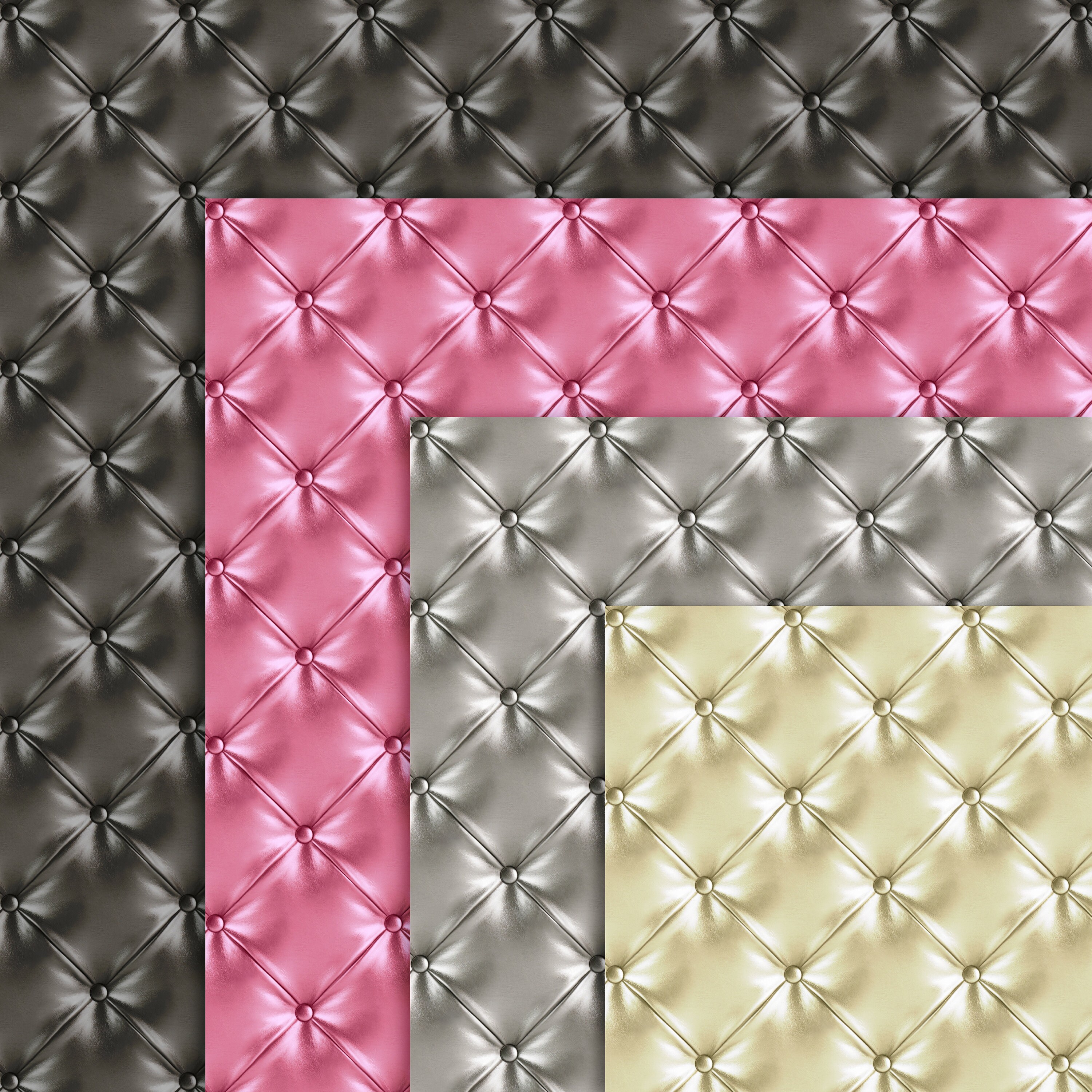 Leather Digital Paper Pack - Tufted Digital Paper Textures, Upholstery ...