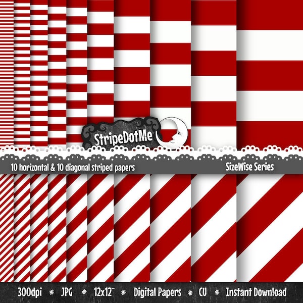 Stripe Digital Paper - Etsy