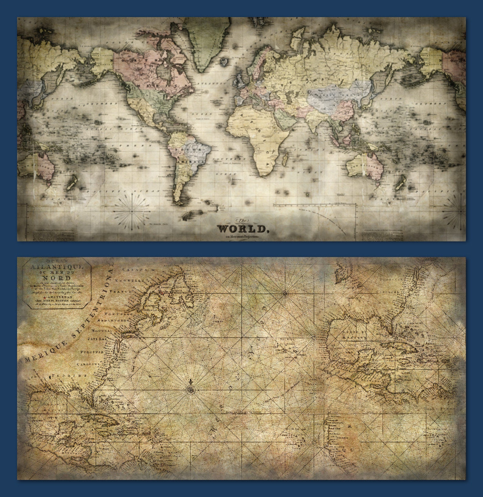 Old Maps Digital Paper, 10x20, Vintage Maps, Map Wrapping Paper, Asia ...